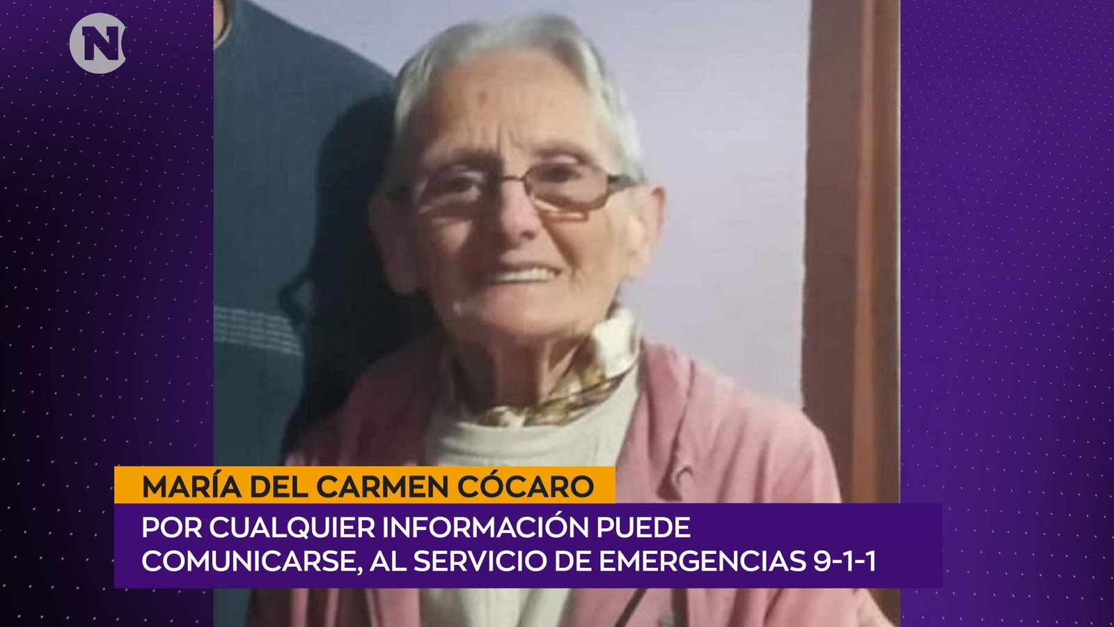 PERSONA AUSENTE | María Del Carmen Cócaro Defortuna de 82 años se ...